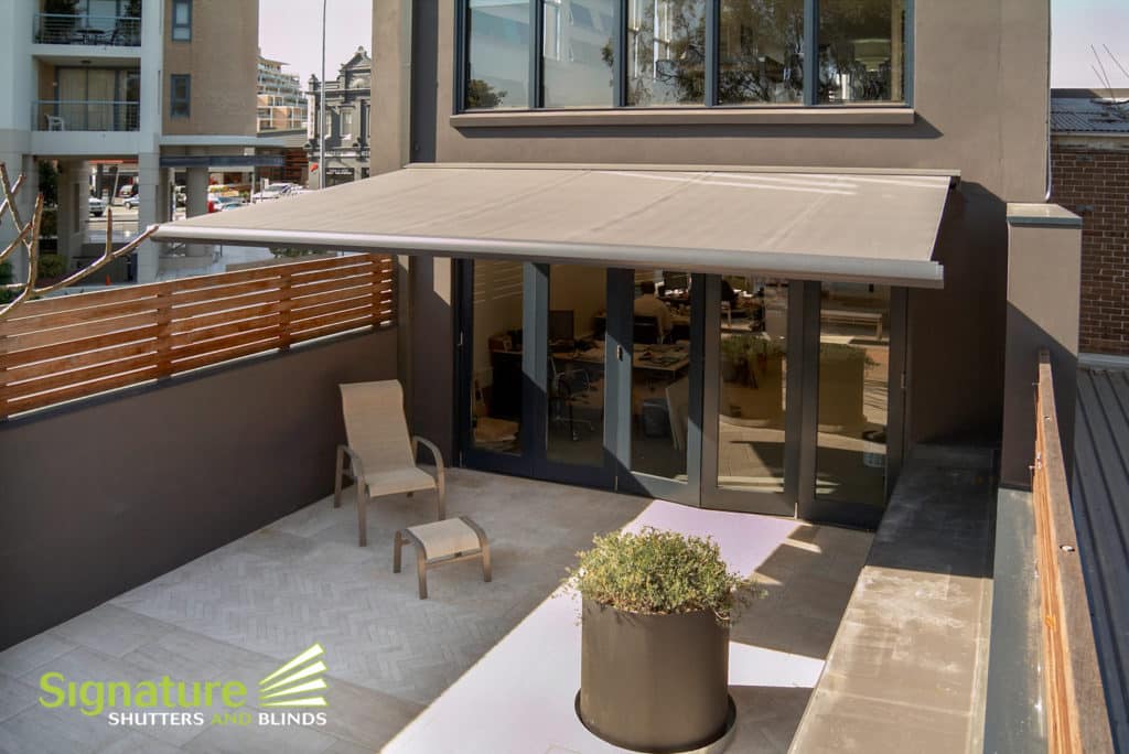 Folding Arm Awning – Patio | Signature Shutters & Blinds